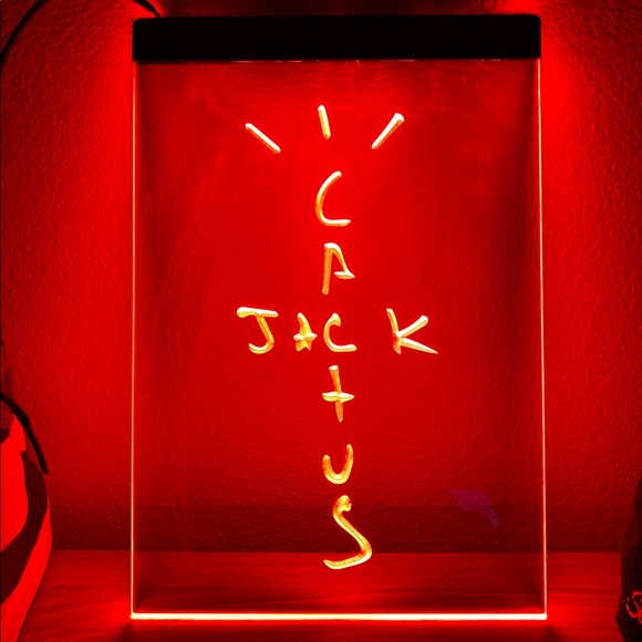 Other | Cactus Jack Led Neon Red Light Sign 8x12 | Poshmark